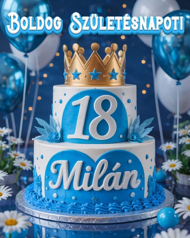 Boldog 18. születésnapot Milán - személyes köszöntő képek